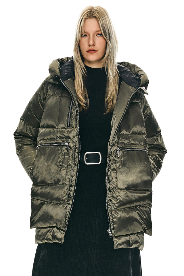 Orolay Women's Shiny Puffer Down Coat