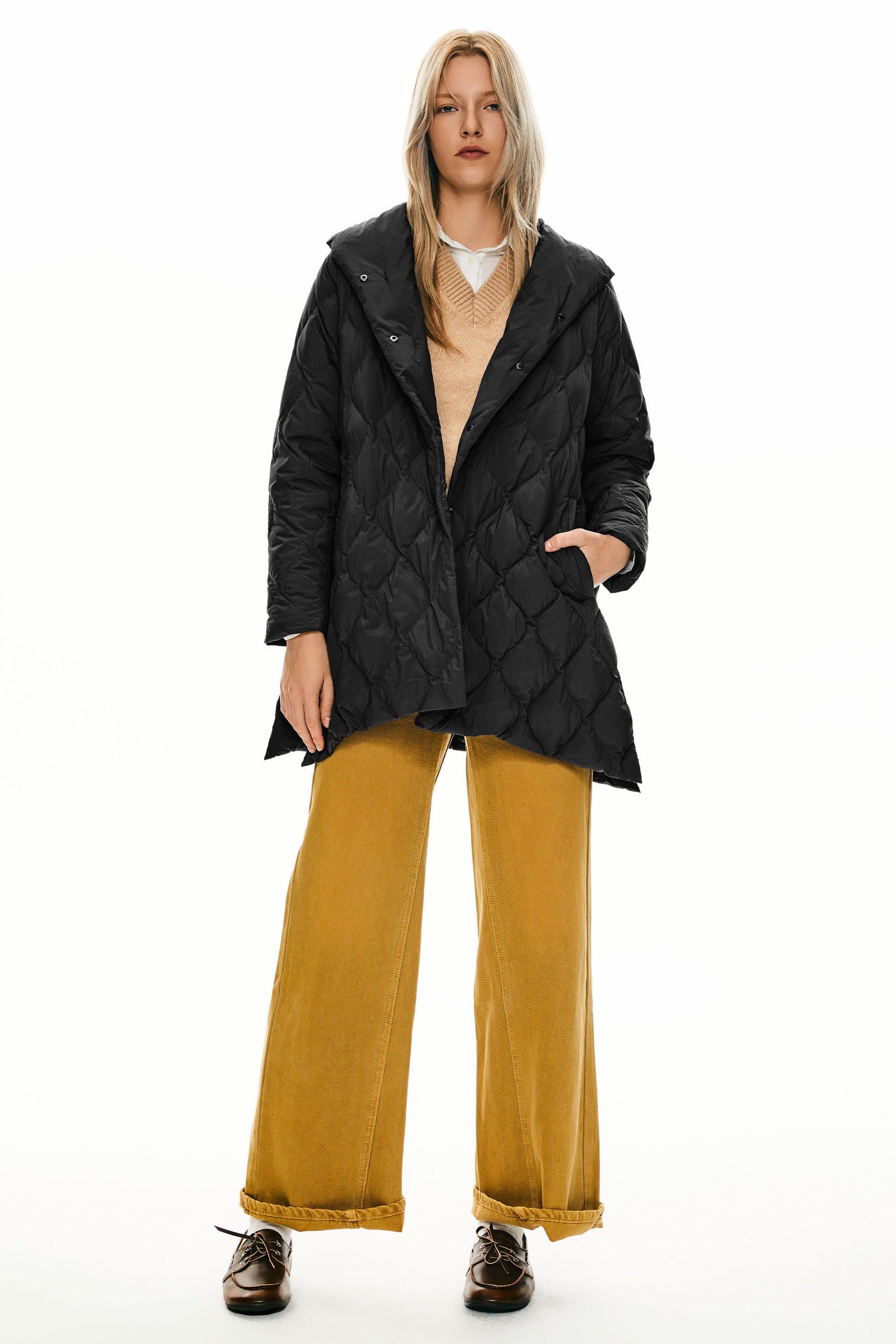Orolay Women's Lightweight Long-Sleeve Down Puffer Jacket