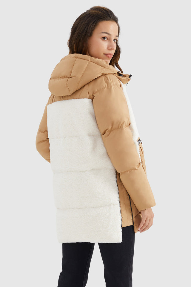 Orolay Women's Fuzzy Fleece Puffer Down Jacket