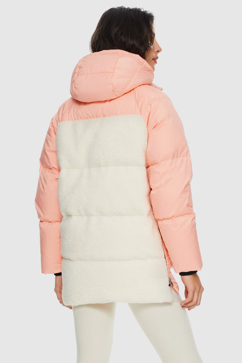 Orolay Women's Fuzzy Fleece Puffer Down Jacket