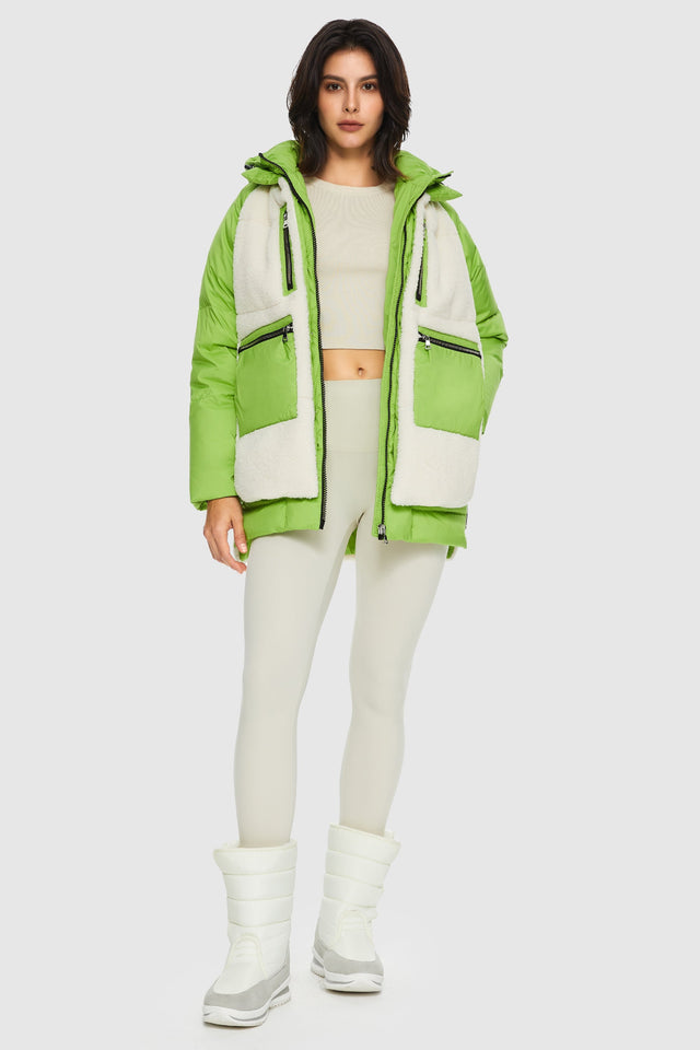 Orolay Women's Fuzzy Fleece Puffer Down Jacket