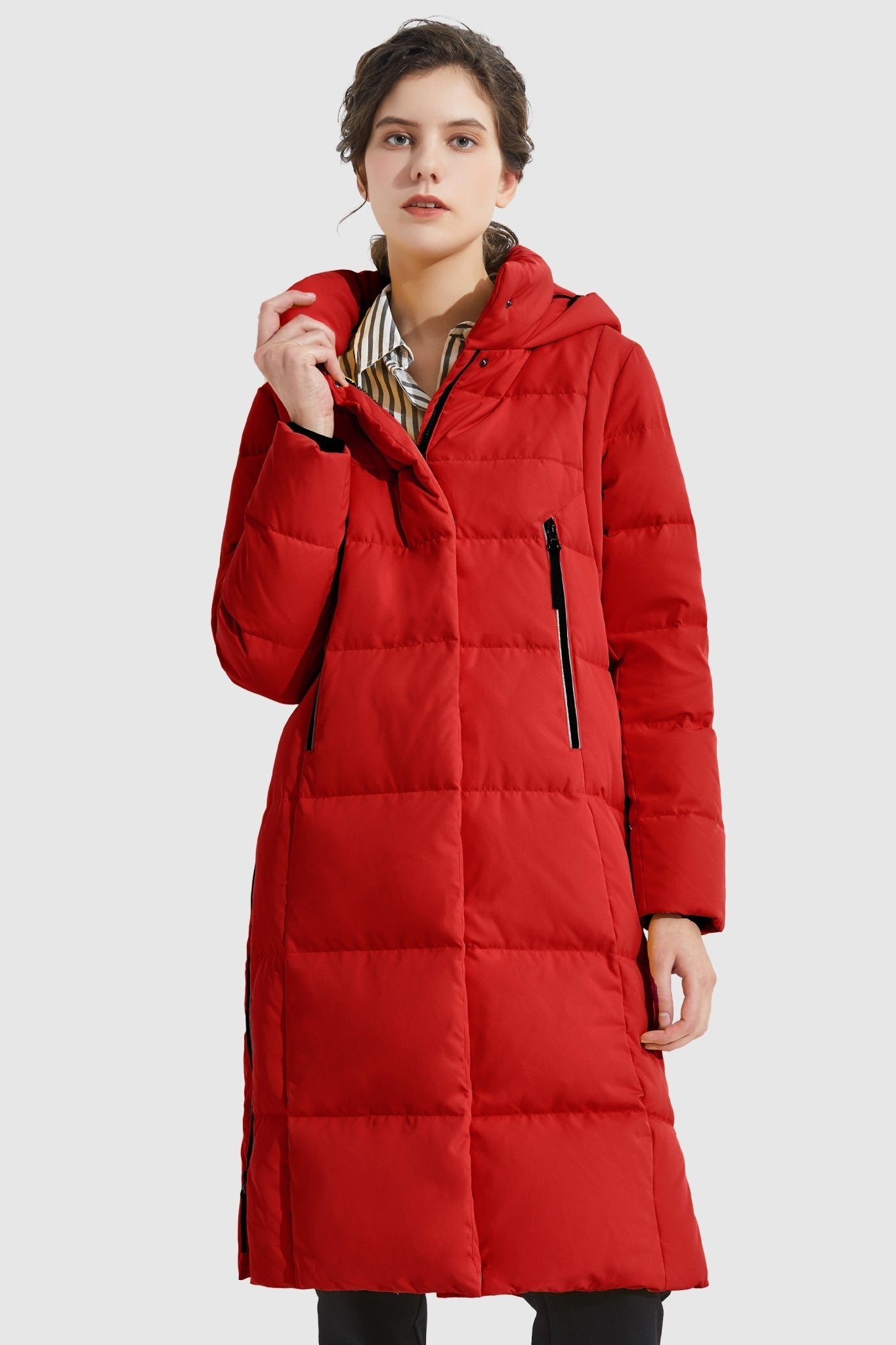 Orolay Women's Knee Length Thickened Down Jacket