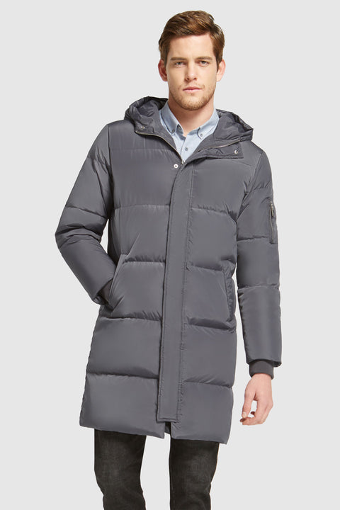 Orolay Men's Knee Length Thickened Down Jacket