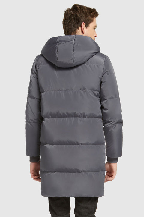 Orolay Men's Knee Length Thickened Down Jacket