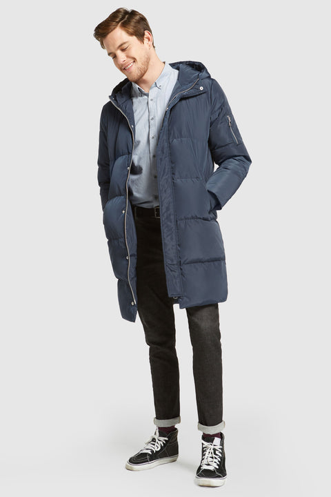 Orolay Men's Knee Length Thickened Down Jacket