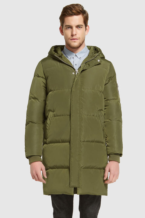 Orolay Men's Knee Length Thickened Down Jacket
