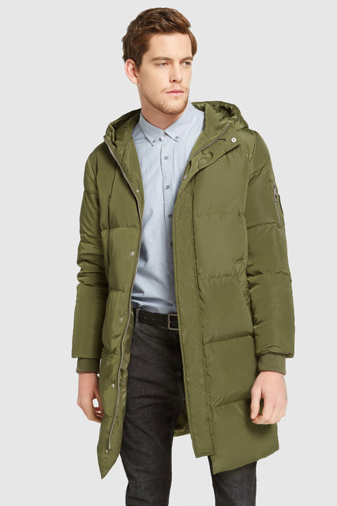 Orolay Men's Knee Length Thickened Down Jacket