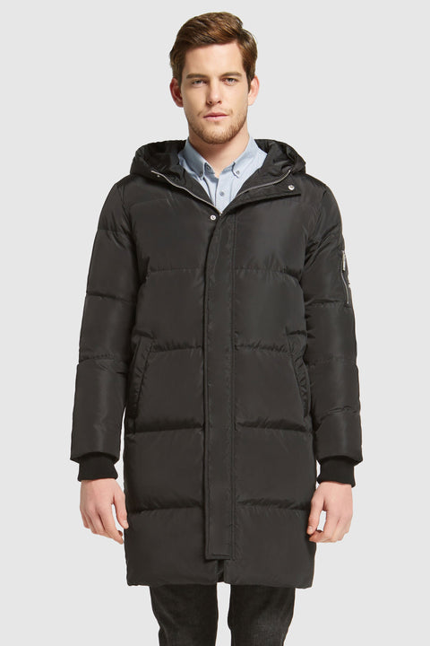 Orolay Men's Knee Length Thickened Down Jacket