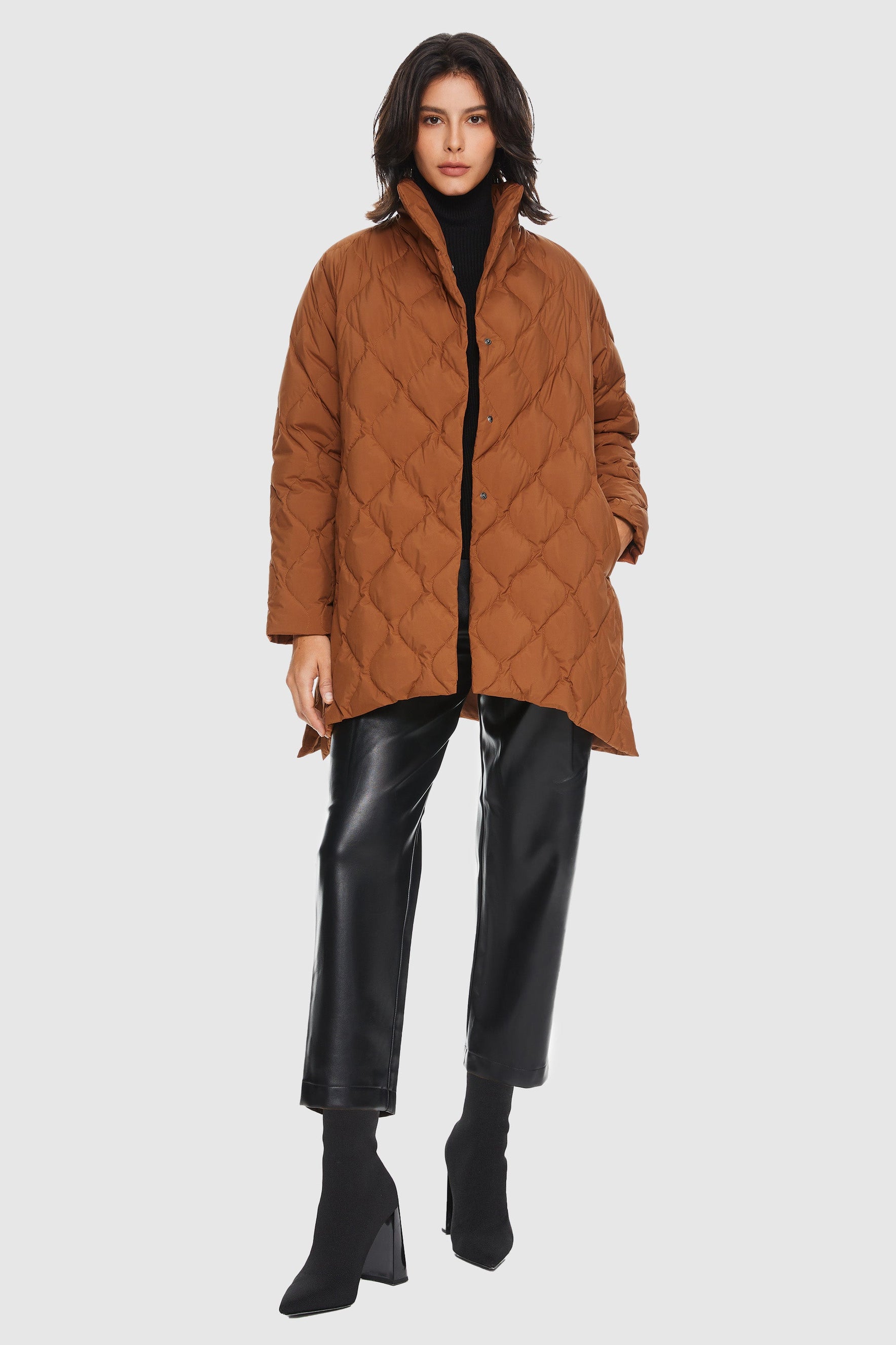 Orolay Women's Lightweight Long-Sleeve Down Puffer Jacket