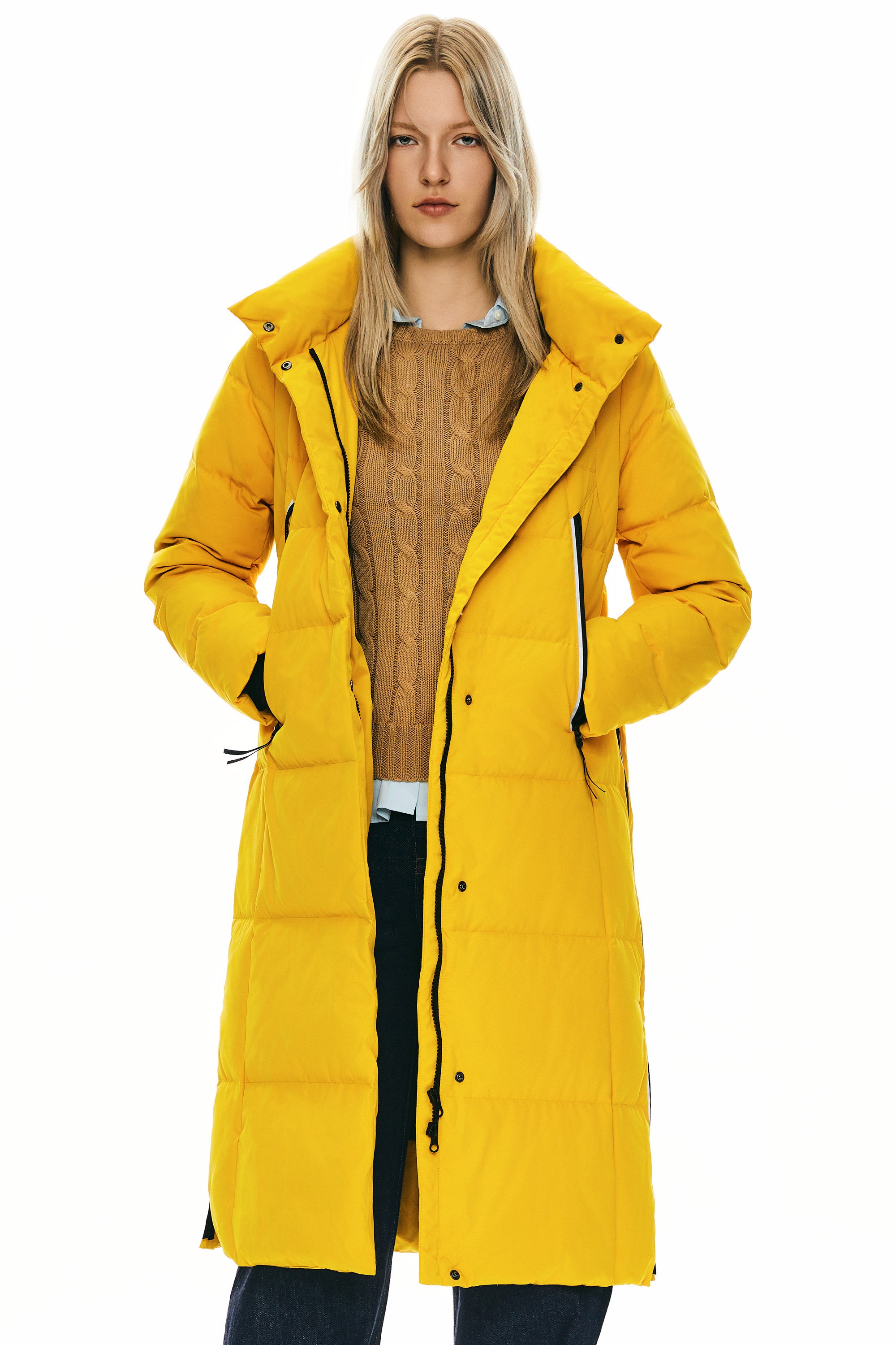 Orolay Women's Knee Length Thickened Down Jacket