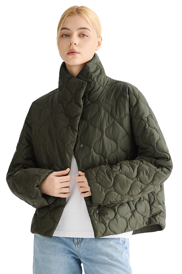 Oversized Quilted Raglan Sleeve Lightweight Jacket – Orolay