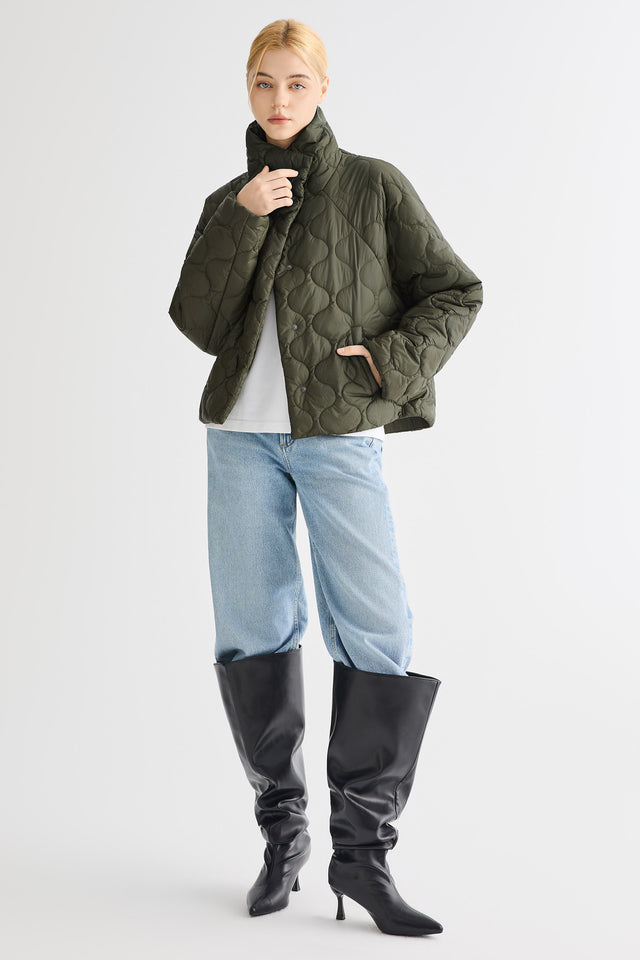 Oversized Quilted Raglan Sleeve Lightweight Jacket – Orolay